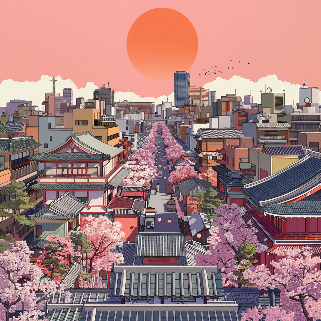 Artistic Tokyo Sunset Avatar by patrika