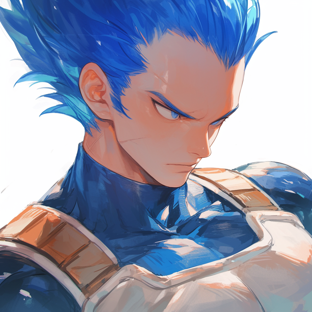 Blue-Haired Saiyan Warrior - Vegeta from Dragon Ball Avatar by ...