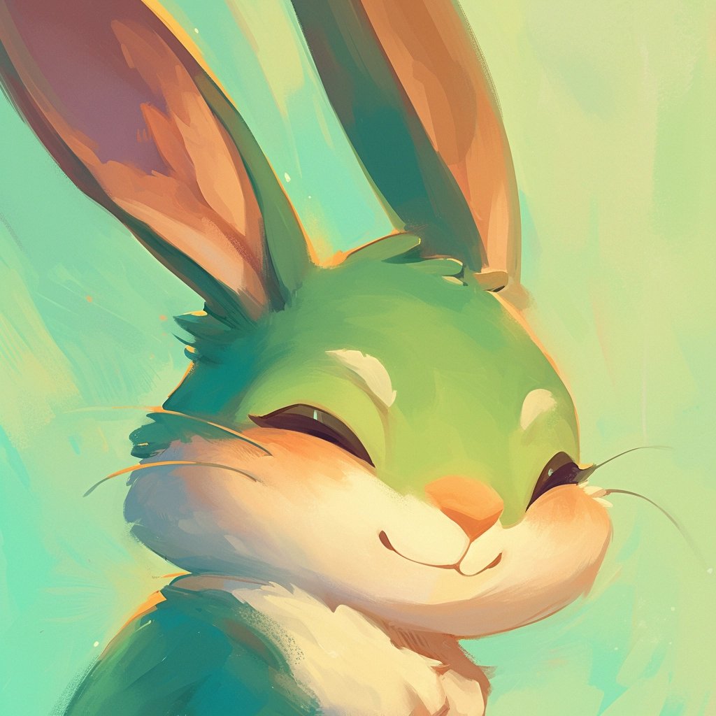 Green-Hued Rabbit Avatar by CelestialCanvas