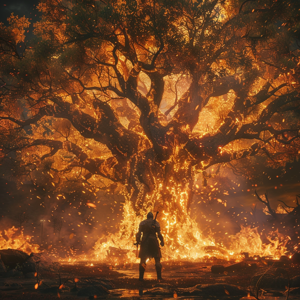Elden Ring Fiery Tree Avatar by patrika