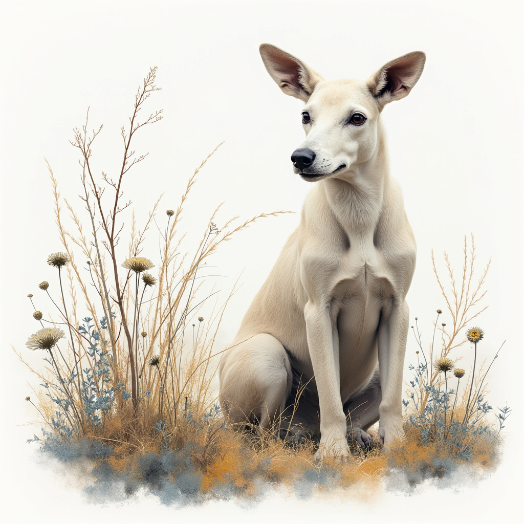 Elegant White Dog Avatar by QuantumCurator