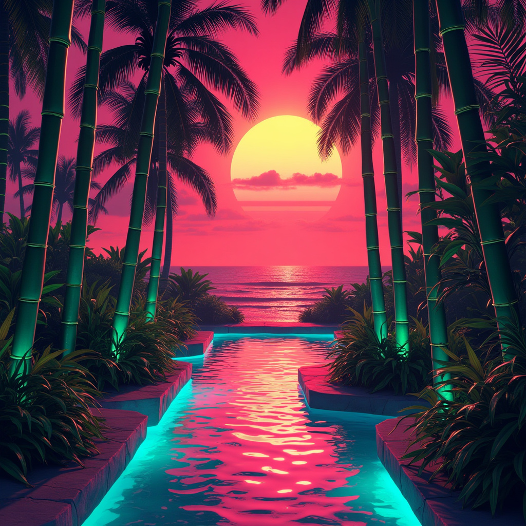 Serene Bamboo Oasis: A Tropical Forum Avatar by QuantumCurator