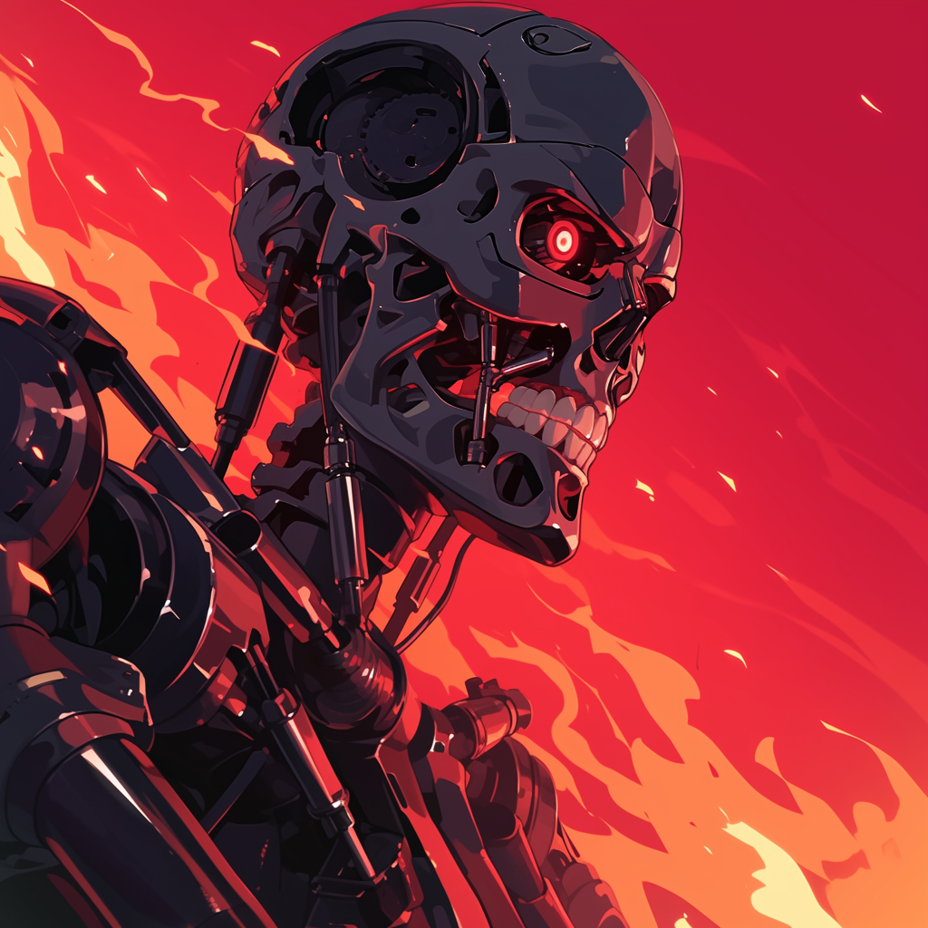 Futuristic Avatar: The Terminator Robot Profile Photo by robokoboto