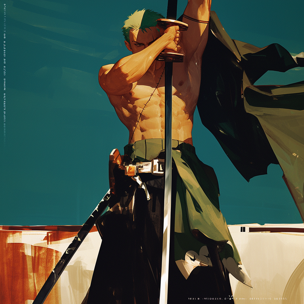 Roronoa Zoro Avatar: Fierce Pirate Swordsman from One Piece by patrika