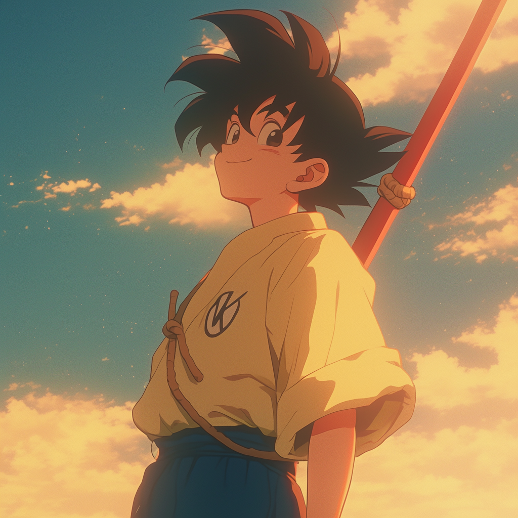 Old Style 90's Anime Goku from Dragon Ball by patrika