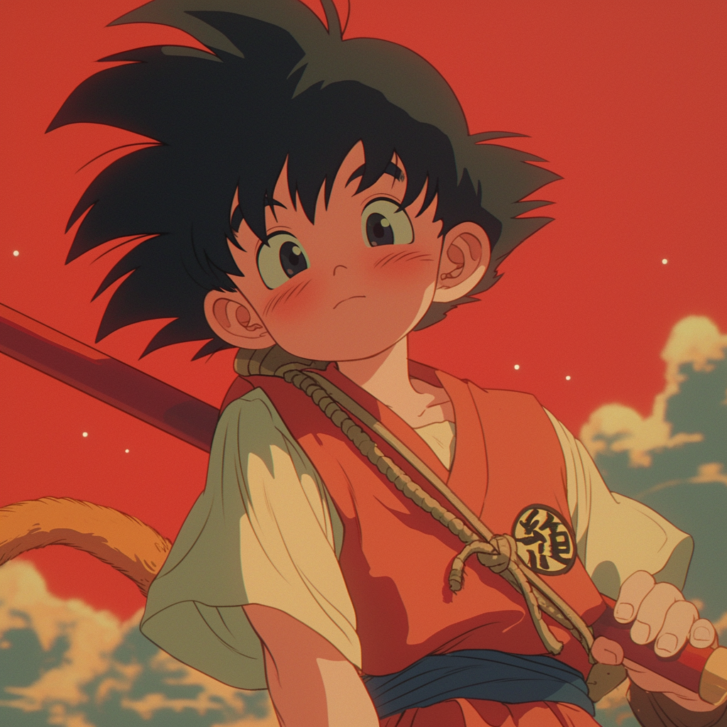 Goku Avatar from 80's style anime from Dragon Ball by patrika