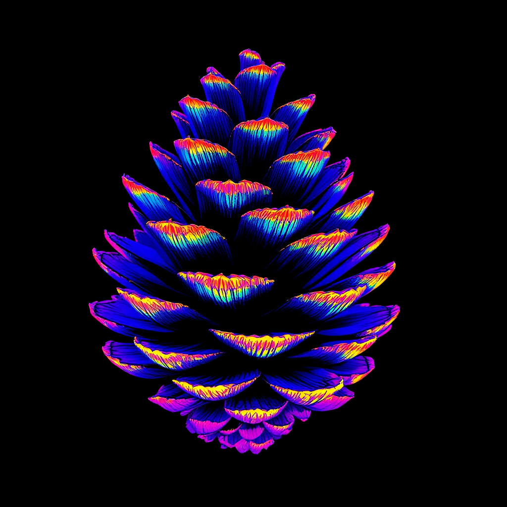 Pine Cone Avatar: Nature’s Colorful Emblem by QuantumCurator