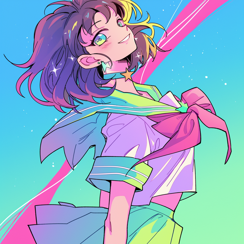 Vibrant Anime Girl Avatar for Your Profile by patrika