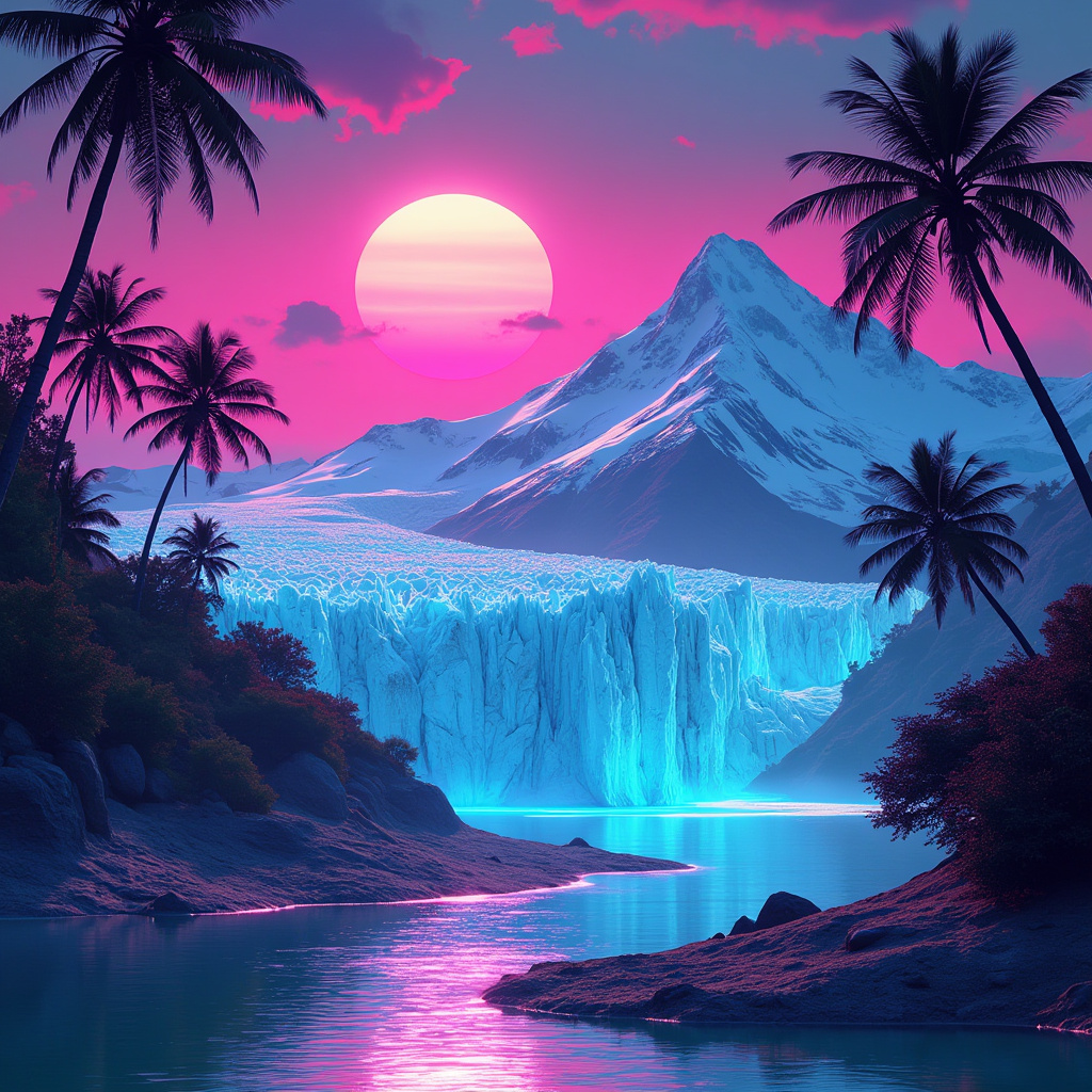 Glacier Escape: A Vibrant Avatar for Your Profile Photo by QuantumCurator