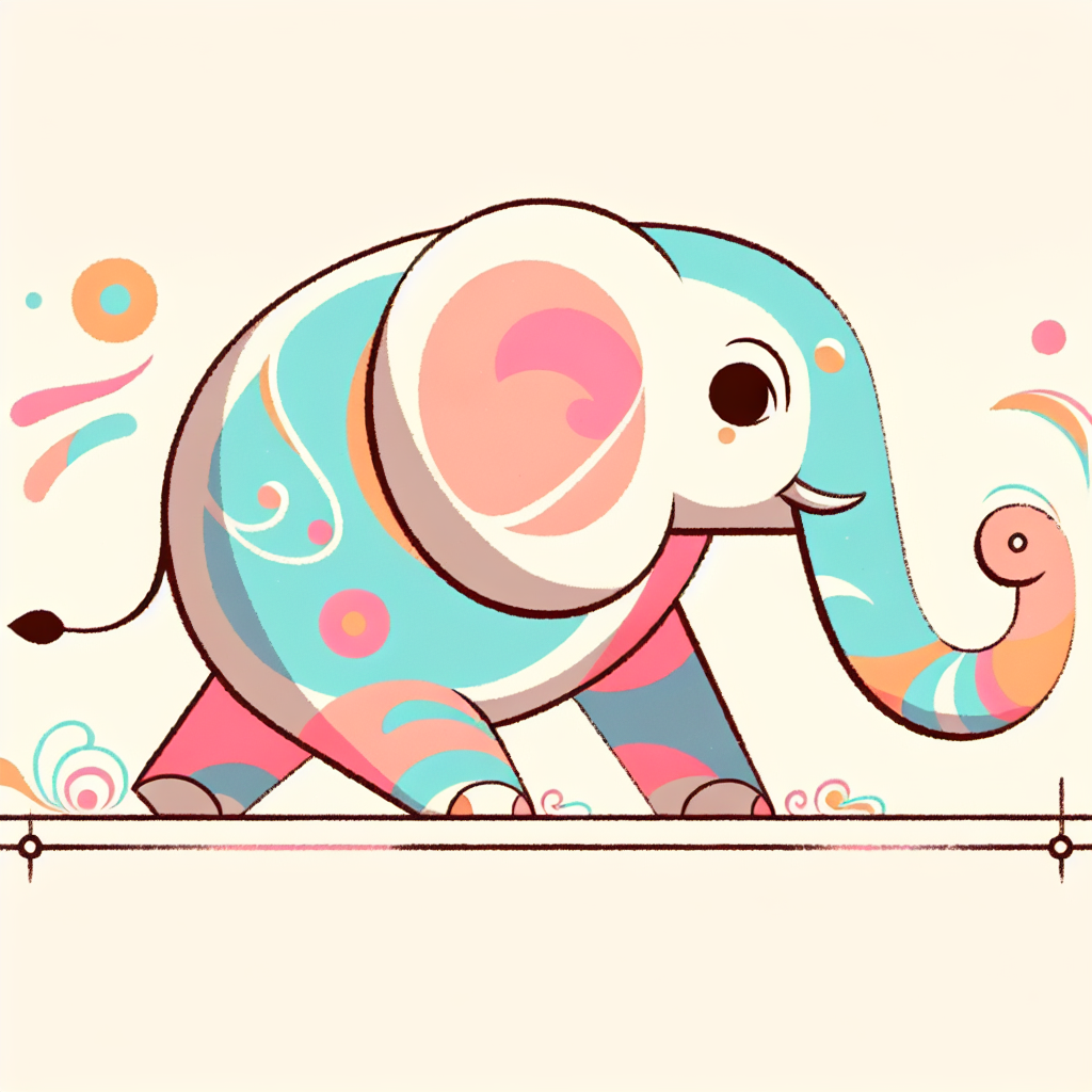 Colorful Elephant Avatar: Playful Design for Your Profile by QuantumCurator