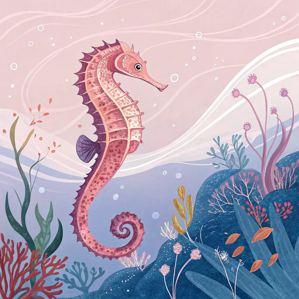 Whimsical Seahorse Avatar for Your Profile by QuantumCurator
