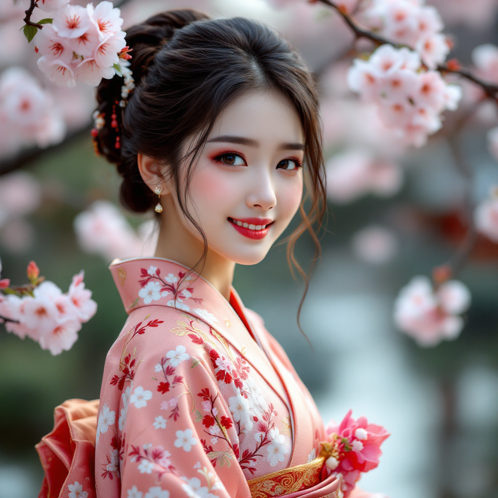 Elegant Avatar in a Pink Dress by QuantumCurator