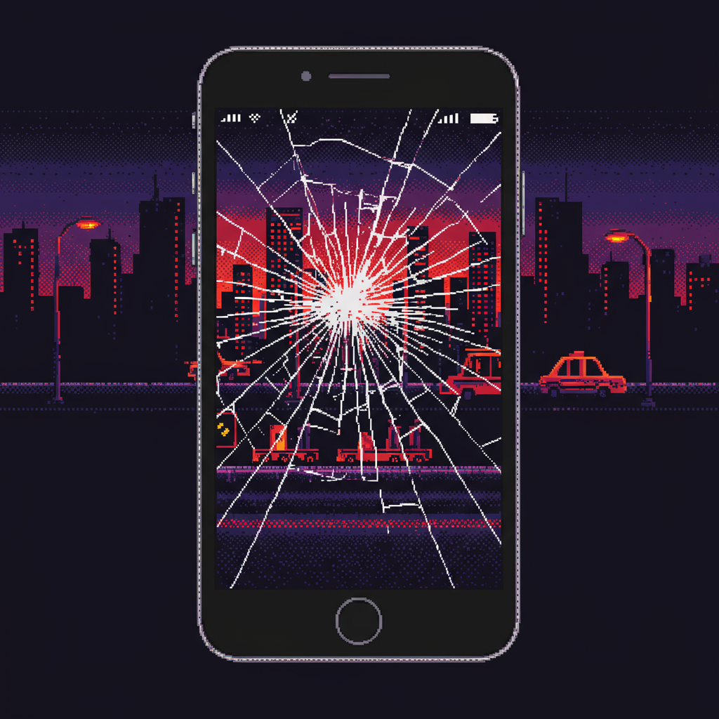 Cracked Screen: Unique Forum Avatar for a Bold Statement by QuantumCurator