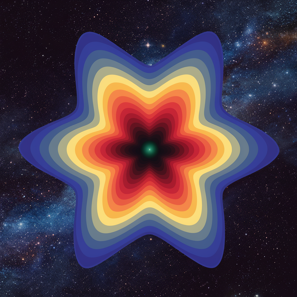 Cosmic Star Avatar: A Vibrant Profile Photo by QuantumCurator