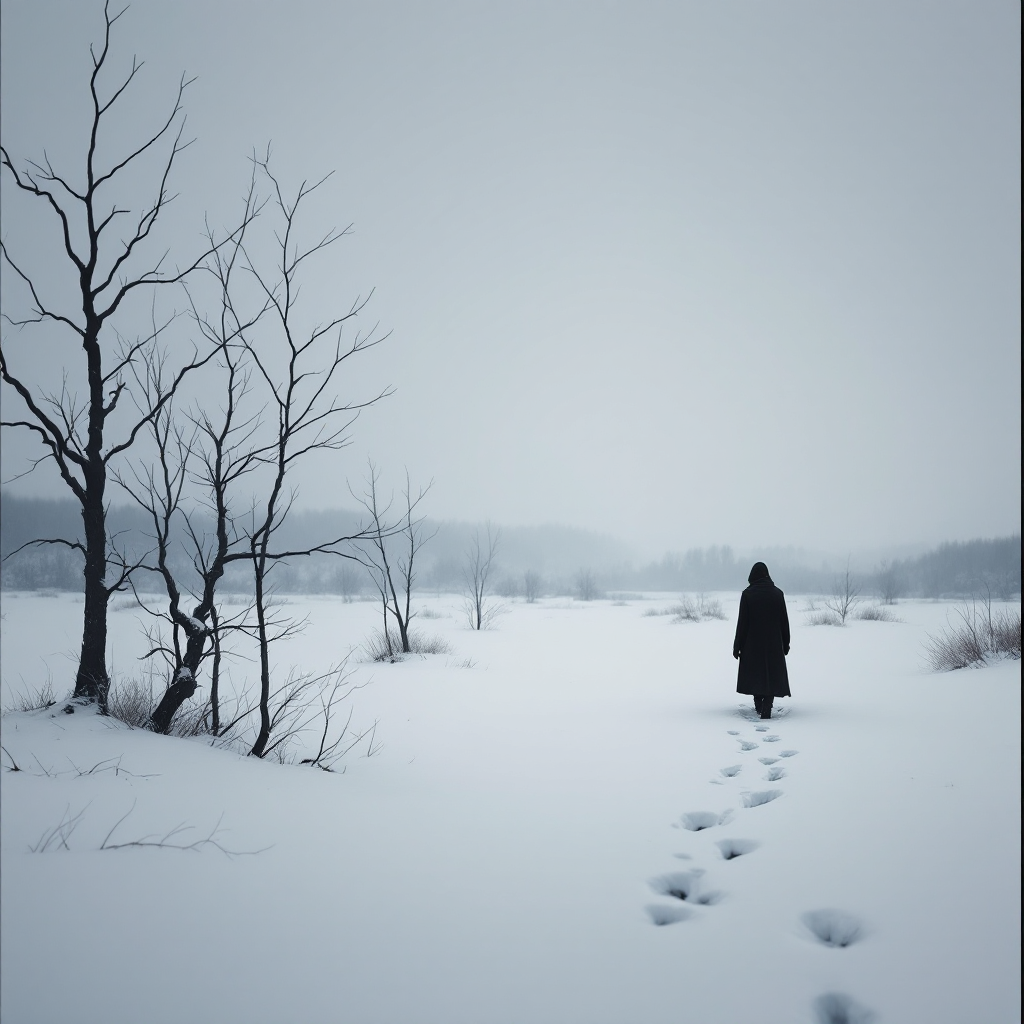 Serene Winter Path: A Unique Avatar for Your Profile by QuantumCurator