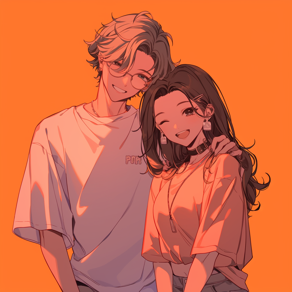 Anime Matching Orange Duo Avatar – Perfect for Your Forum Profile by ...