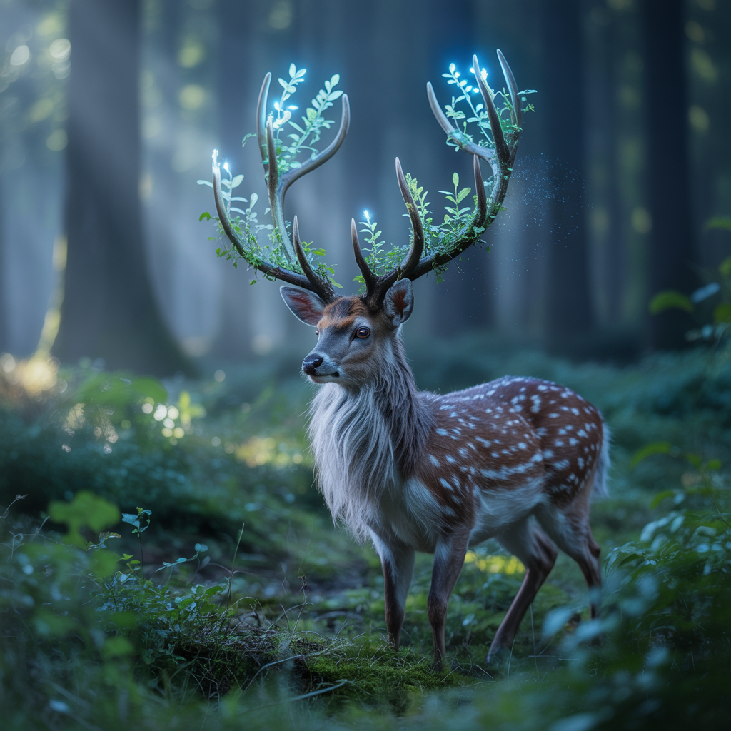 Enchanted Stag - Magical Creature Forum Avatar by QuantumCurator