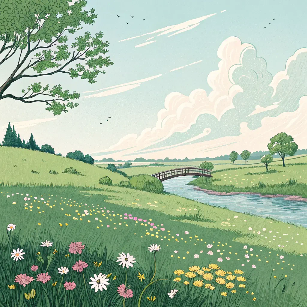 Meadow Bliss: A Serene Forum Avatar for Nature Lovers by QuantumCurator