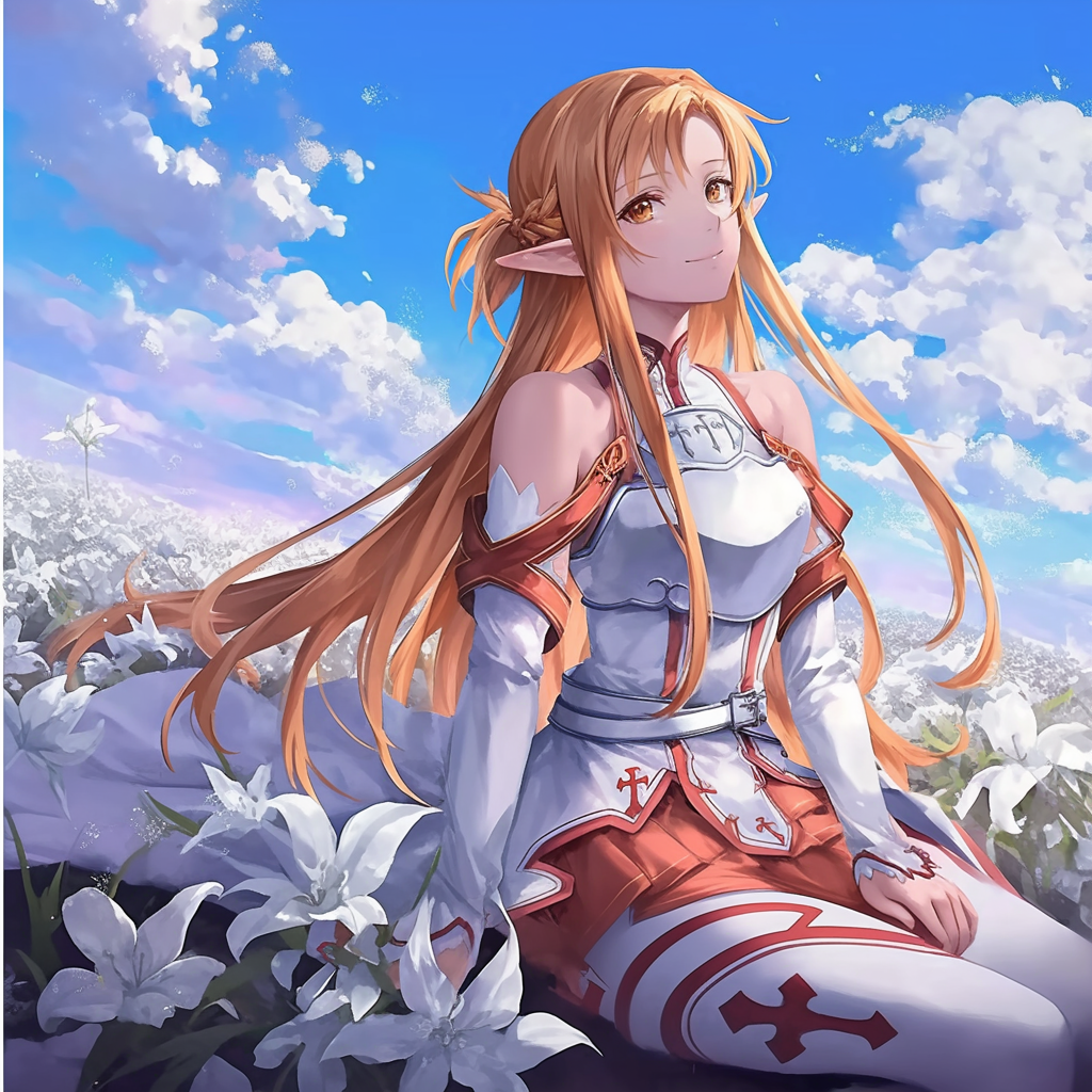 Asuna Yuuki: Elegant Elf Avatar from Sword Art Online by patrika