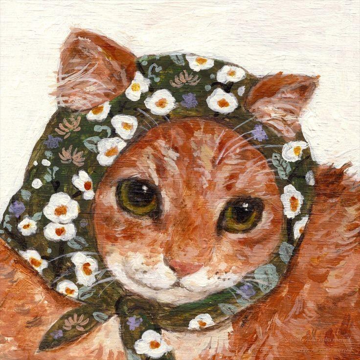 Whimsical Cat Painting Avatar