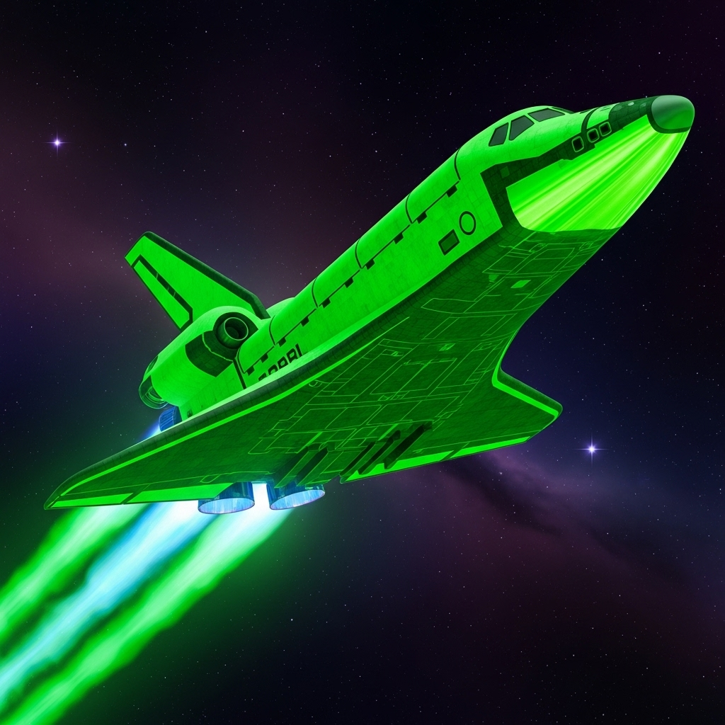 Neon Shuttle: Your Cosmic Avatar Launch by QuantumCurator