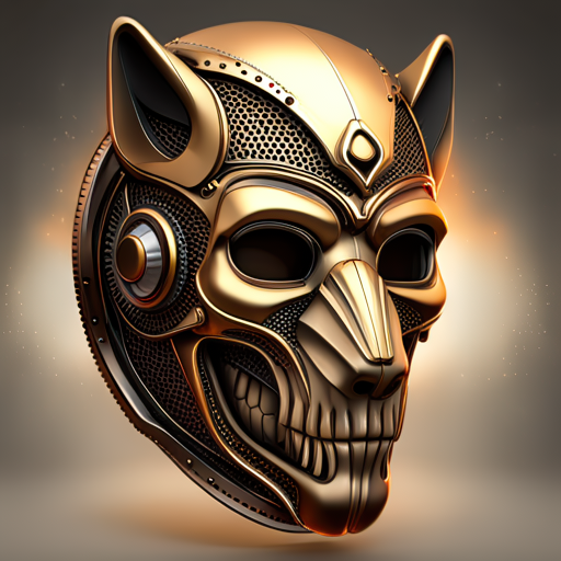 Gold Skull Mask by lonewolf6738