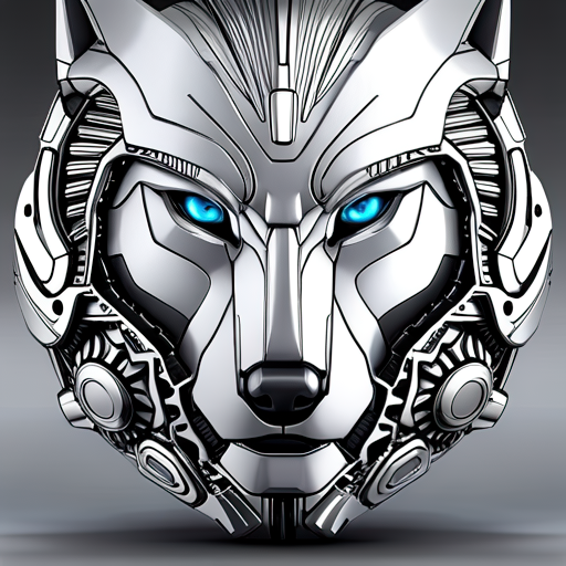 Silver Wolf with Blue Eyes Mask by lonewolf6738