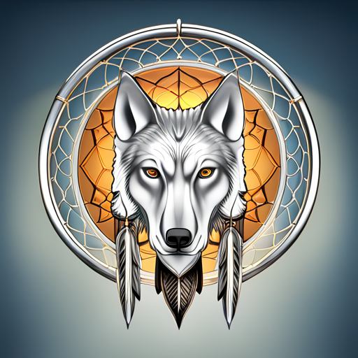 Silver Wolf Dreamcatcher by lonewolf6738
