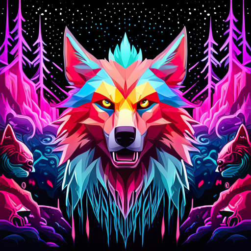 Colorful Wolf by lonewolf6738