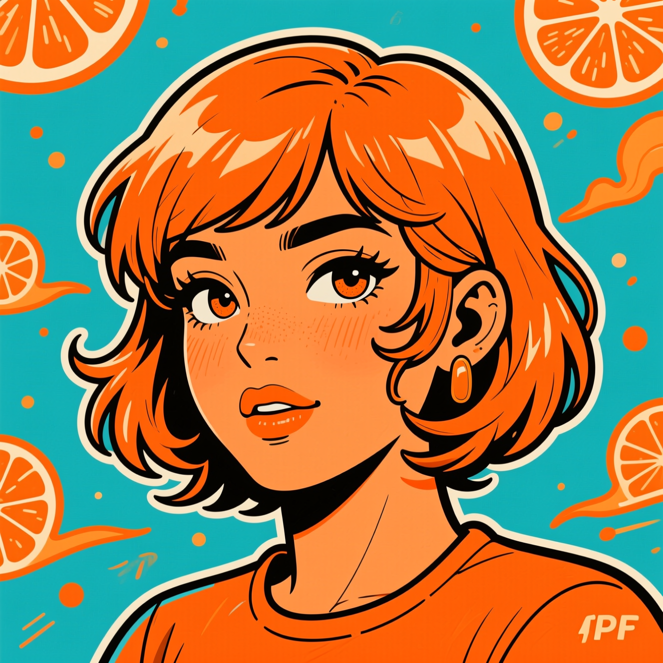 Orange Aesthetic PFP