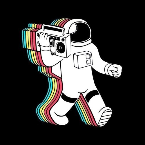 Cosmic Groove PFP, Psyche-Astro Boombox, Rainbow Retro Astronaut ...