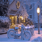 Download Snow Light House Christmas Holiday PFP