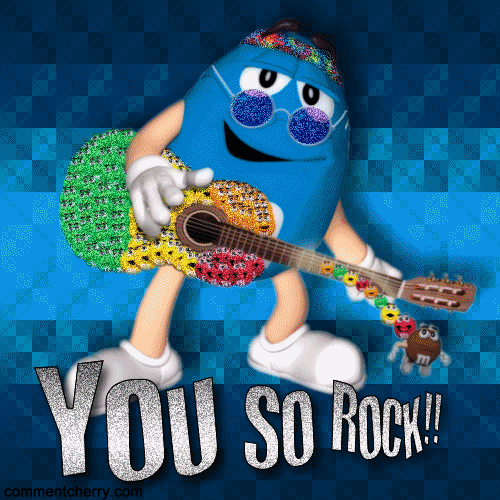 Download Glitter You Rock Man Made M&M's PFP